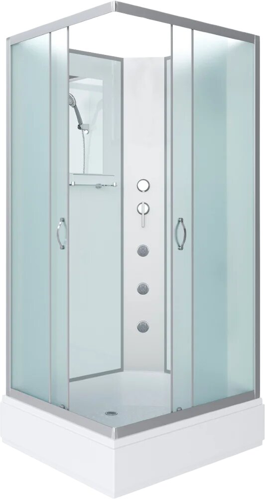 Душевая кабина Niagara Classic NG-33084-14QBKG 100х80 см, без крыши, с гидромассажем