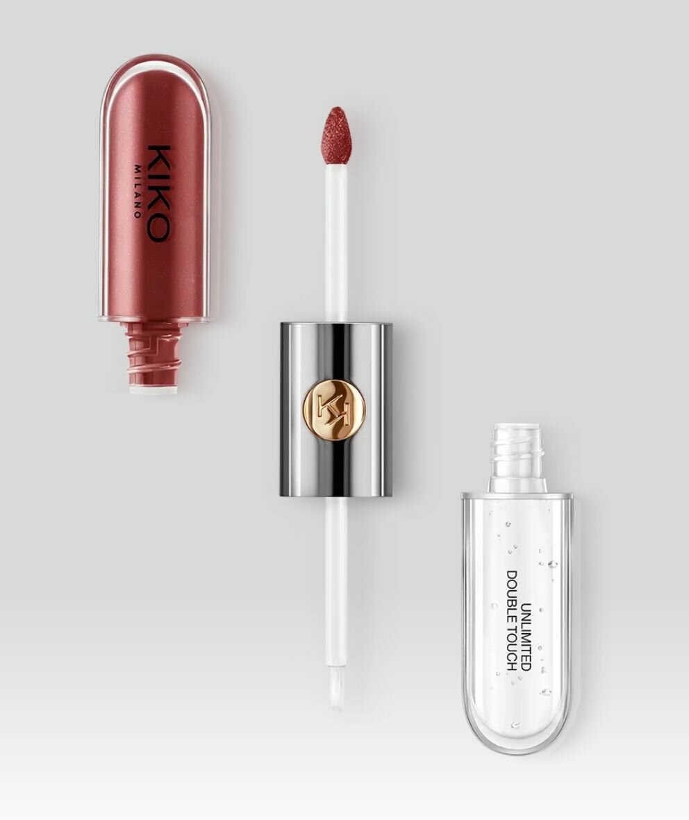 KIKO unlimited double touch Праймер и блеск для губ оттенок 105 Scarlet Red