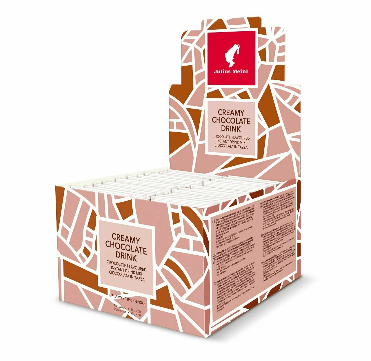Горячий шоколад Julius Meinl "Creamy Chocolate Drink", порционный, в картонной коробке, 25 г, 50 шт.