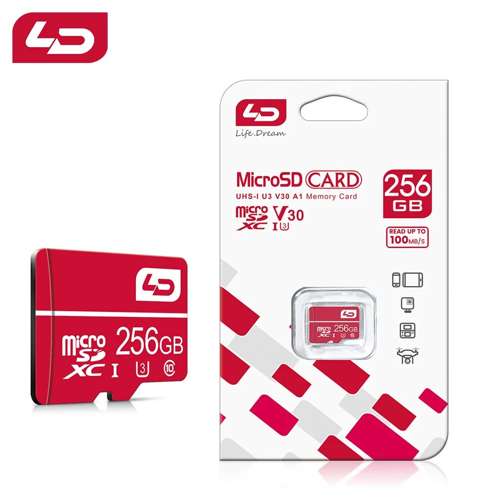 LD microSD карта памяти 512 ГБ, 1 ТБ, 512 ГБ, 256 ГБ, 128 ГБ V30 для Nintendo Switch 256 ГБ