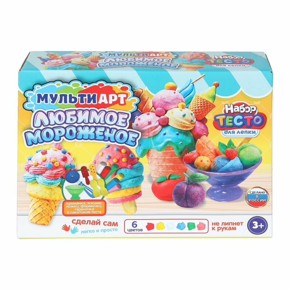 Набор для лепки "Любимое мороженое", 24 см. MultiArt PDSET-MA120038-WOT