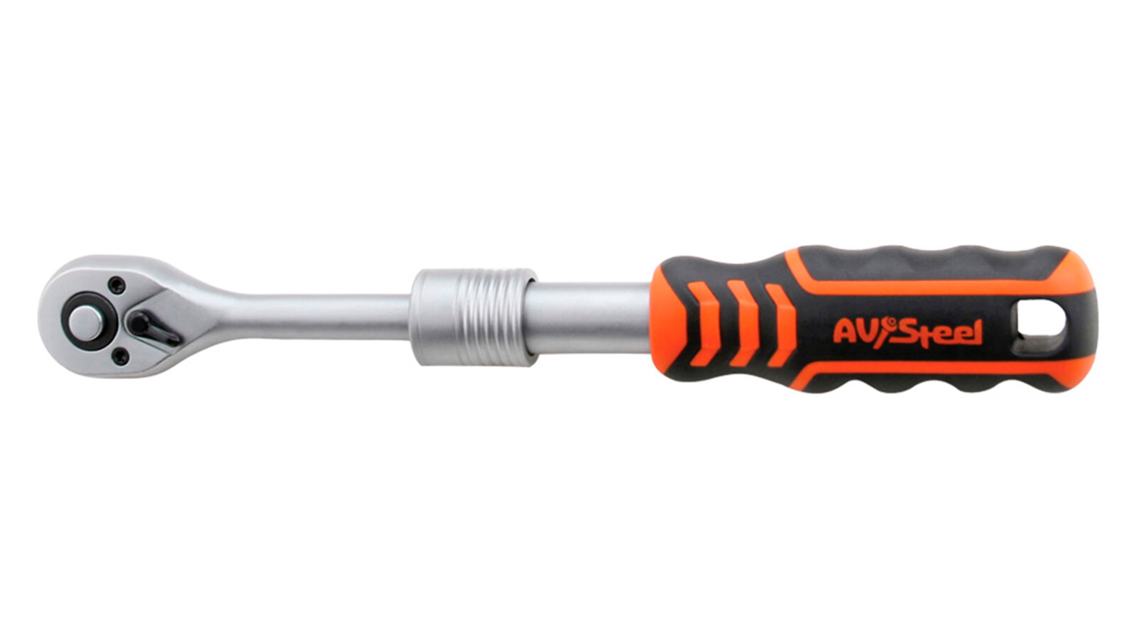 Трещотка AV Steel 1/2 телескопическая L-300-440 мм (72 зуба)