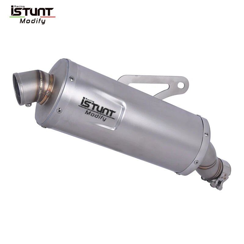 Надеваемые выхлопные системы мотоцикла CFmoto 450MT ADV IBEX 450, глушитель средней связи из нержавеющей стали с DB Killer With Laser