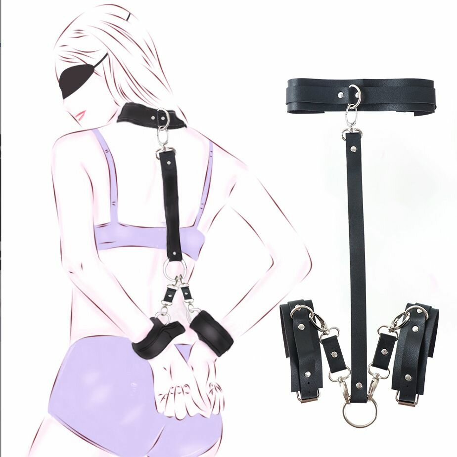 Бондаж БДСМ. Ремни для фиксации ног и шеи. Игрушки для взрослых