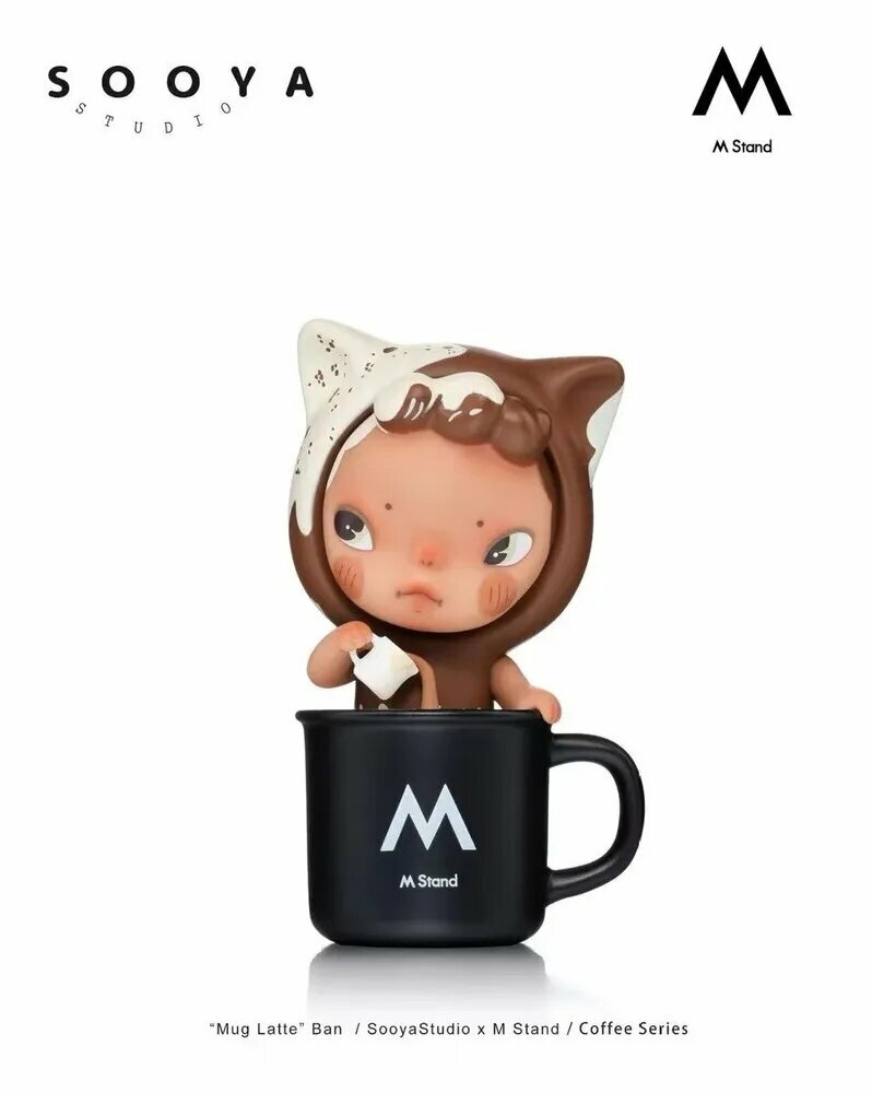 Sooya Studio x M Stand Coffee Series Figure, Mug Latte Ban, Подарки, украшения комнат, 1 шт