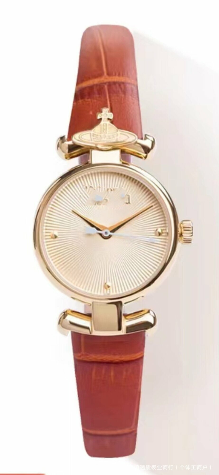 Часы-подвеска Vivienne Westwood Quartz Saturn / Изысканная одежда / Белый кожаный ремень / Подарок для женщин VV006BKGD