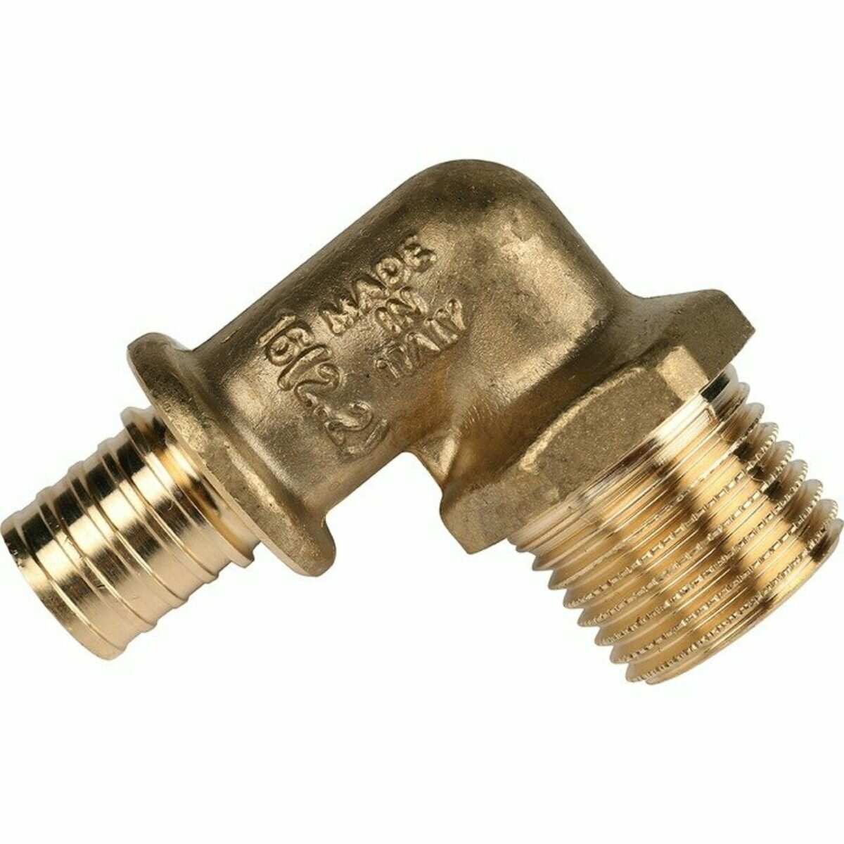 Угольник-переходник STOUT SFA-0005-001612 с наружной резьбой 16xR 1/2", для труб из сшитого полиэтилена, аксиальный