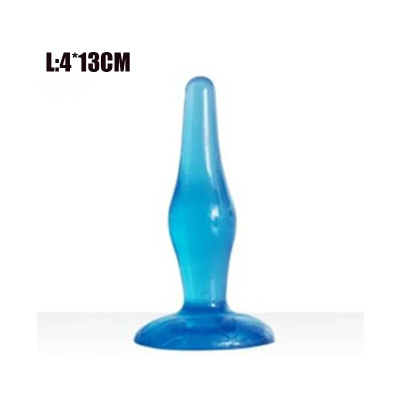 Фаллоимитатор Анальная пробка на присоске Анальная пробка вибратор для массажа простаты L blue