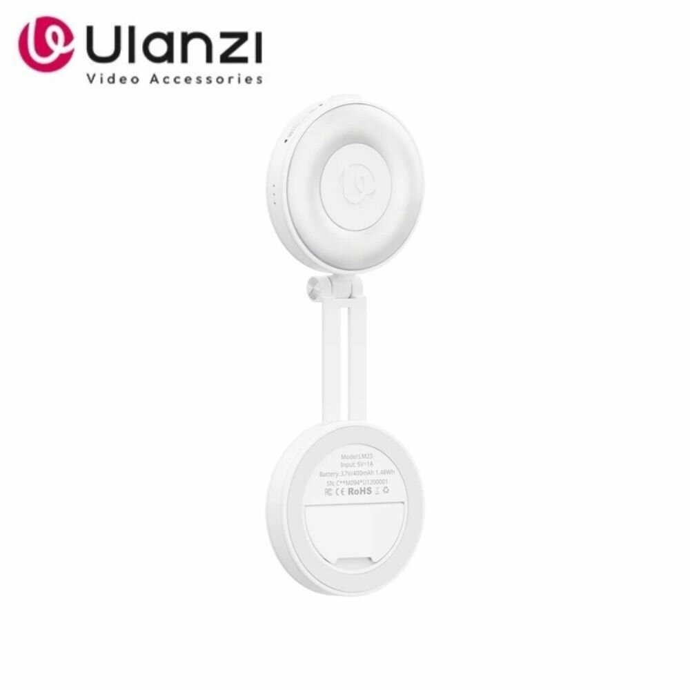 Ulanzi LM23 Карманный светодиодный светильник для iPhone Android Phone Stand Selfie Fill Light