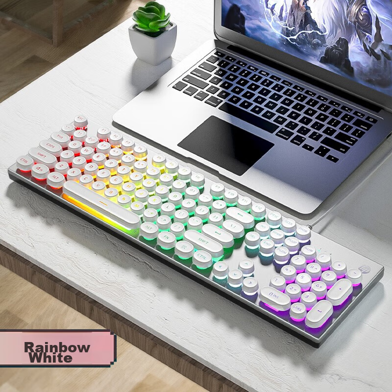 Клавиатура HP K500Y, механическая, для PUBG/LOL/Office, с RGB-подсветкой, черная