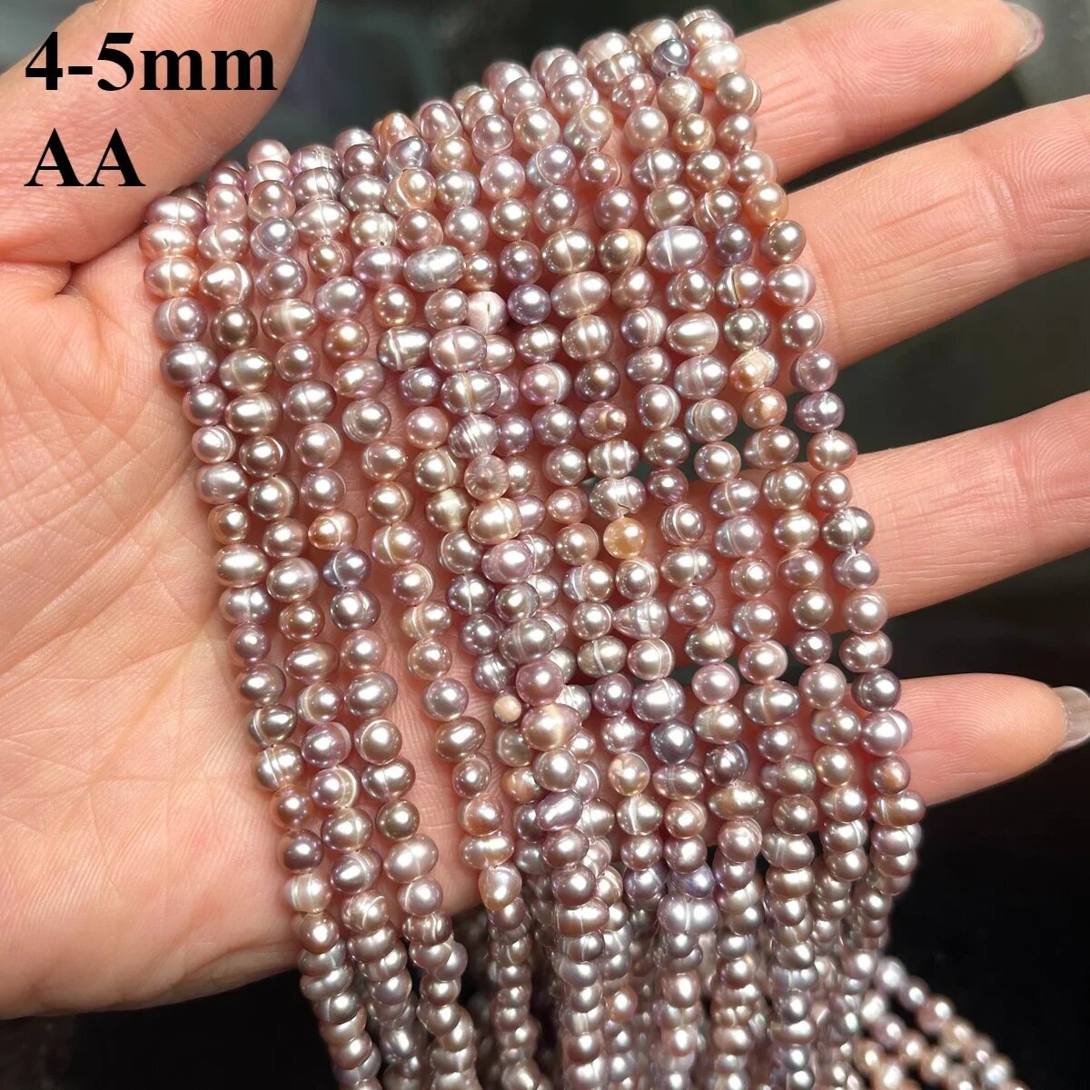 4-5 мм AA натуральный редкий пресноводный фиолетовый жемчуг овальный маленький свободный изолированный бисер подарочные ювелирные изделия сделать DIY ожерелье браслет аксессуары