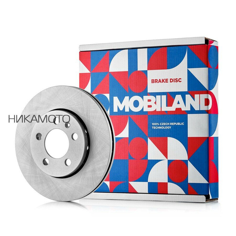 MOBILAND 416101491 Диск тормозной передний вентилируемый D255,8мм для а/м VW POLO V седан (602, 604, 612, 614), SKODA R
