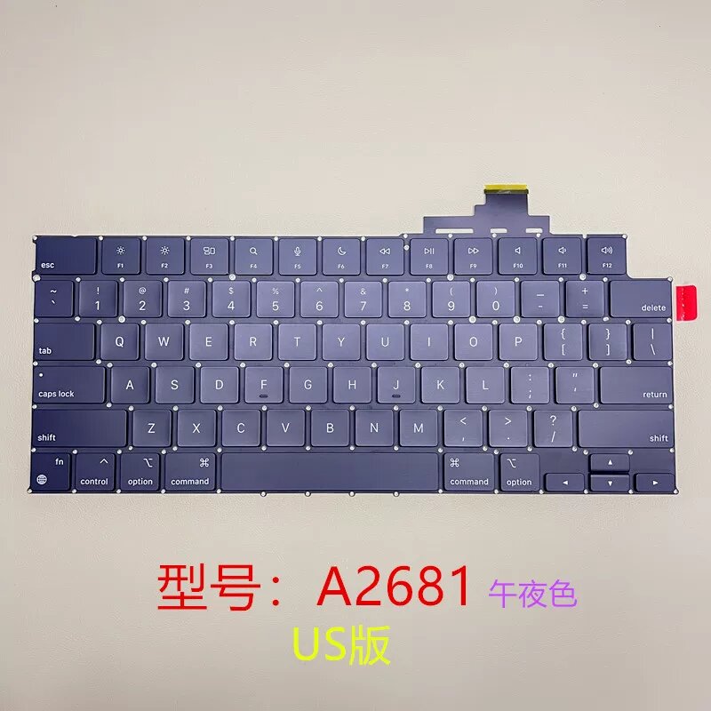 Клавиатура Apple A2681 темно-синяя для рынка США, оригинальная, новая, с подсветкой, совместима с MacBook Pro 16 дюймов