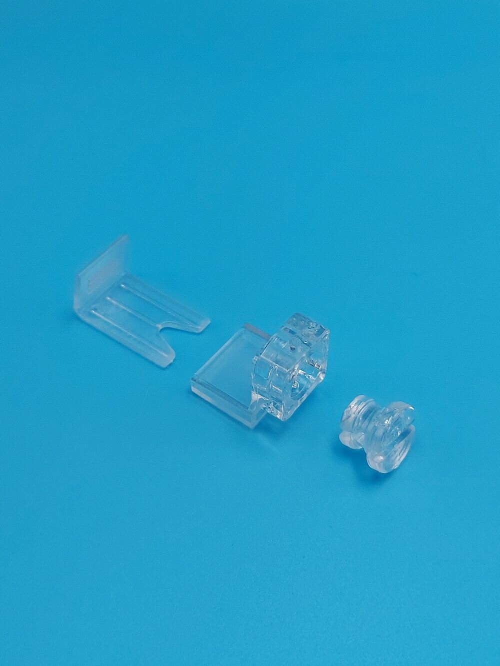 Кронштейн нижний регулируемый ПВХ прозрачный под винт - 10 штук для фиксации лески без сверления в рулонных шторах