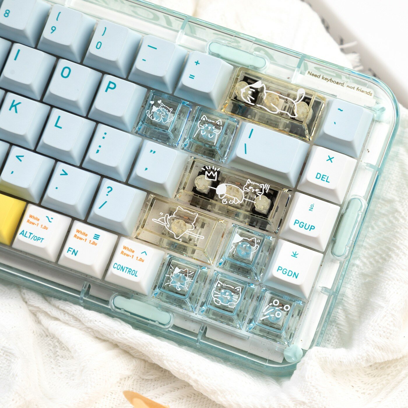 ПК прозрачный оригинальная высота котенок клавиша для Wolf Spider M3 Pro 68/98/108 - цвет ледяная гора