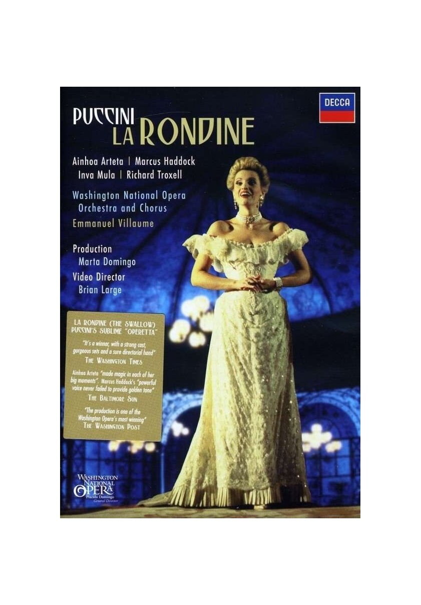 Puccini: La Rondine. Arteta / Haddock / Inva Mula / WNO / Villaume. 1 DVD