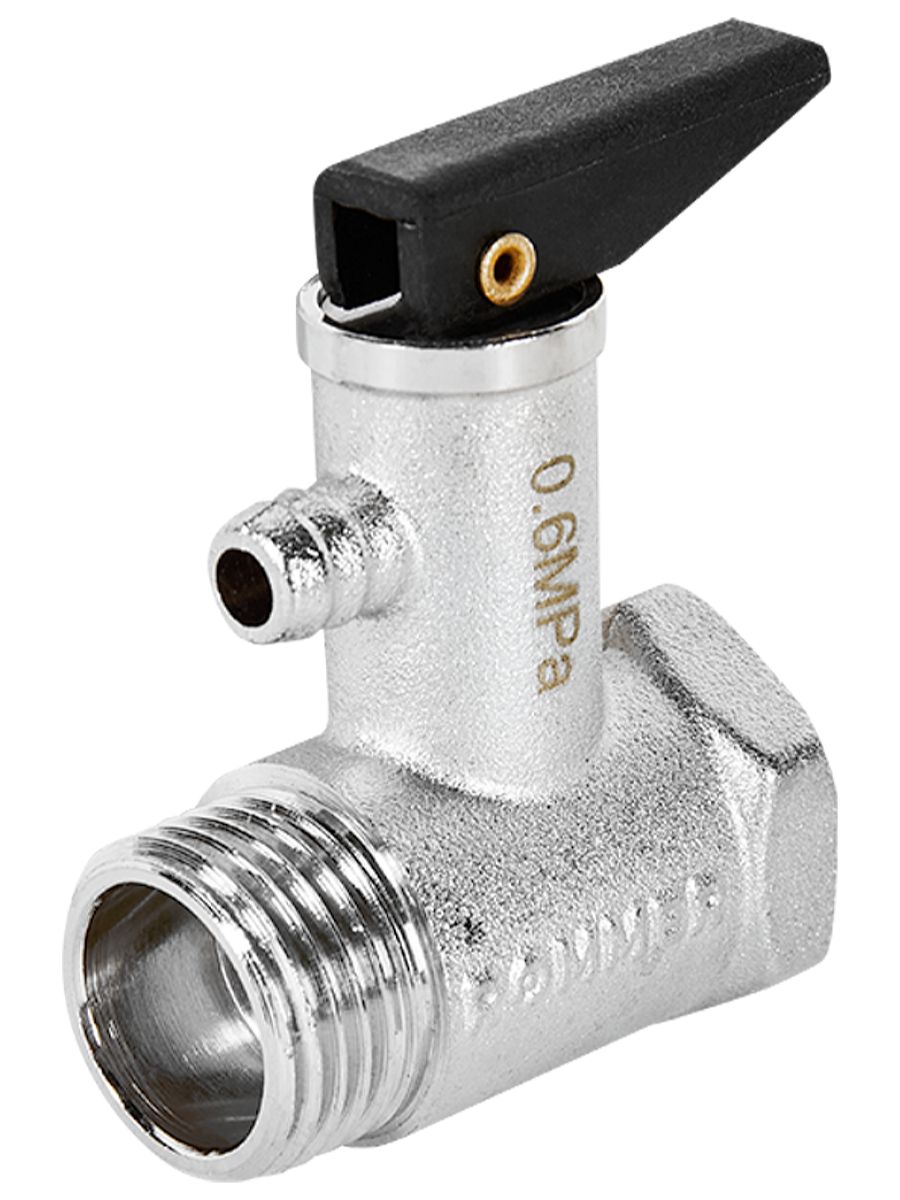 Предохранительный клапан ROMMER для водонагревателя 6 бар, 1/2" (RVS-1007-006015)