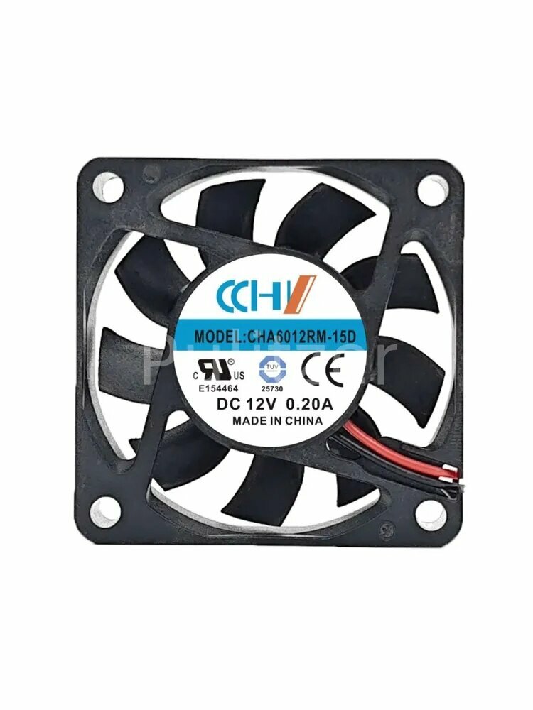 Вентилятор охлаждения CHA6012RM-15D 60*60*15 мм 12 В 0,20 А 2,4 Вт 6000 об/мин