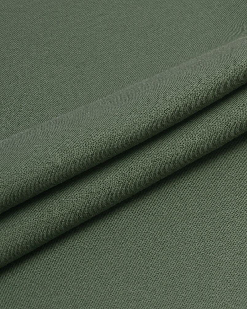 Ткань для шитья Футер 3-х нитка (трехнитка) с начесом, качество компакт пенье. Цвет хаки. Готовый отрез 3*1,8 м.