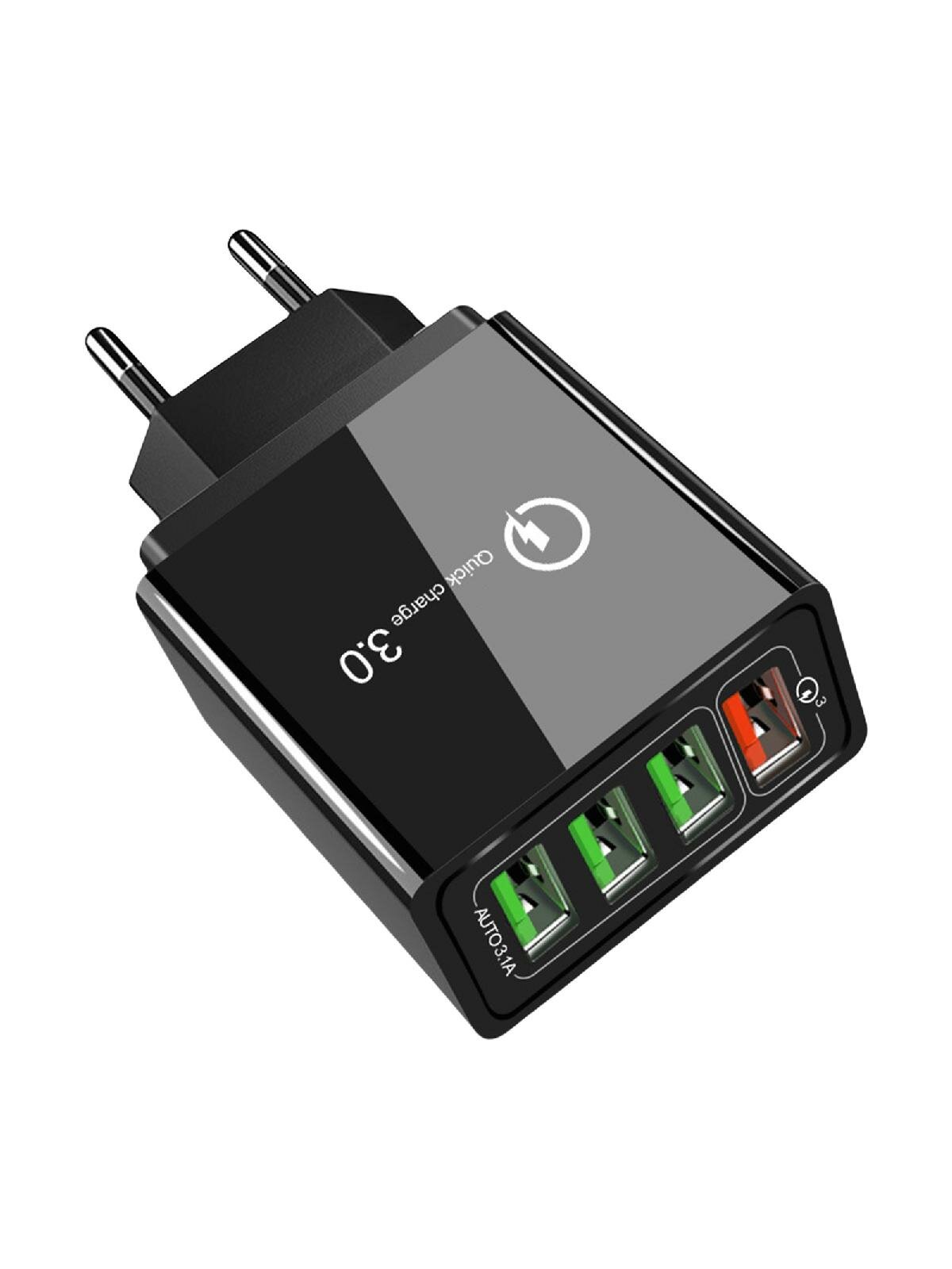 4-Портовый USB-Адаптер Для Зарядки Телефона, Настенный Мобильный Зарядный Блок