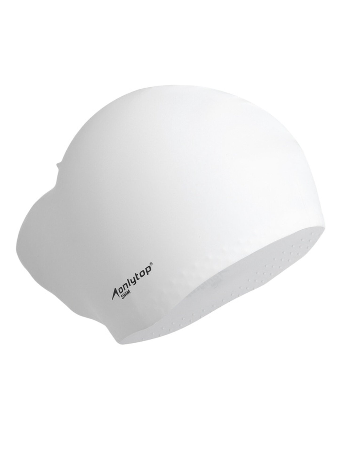 Шапочка для плавания силиконовая для длинных волос, цвет белый 10639104