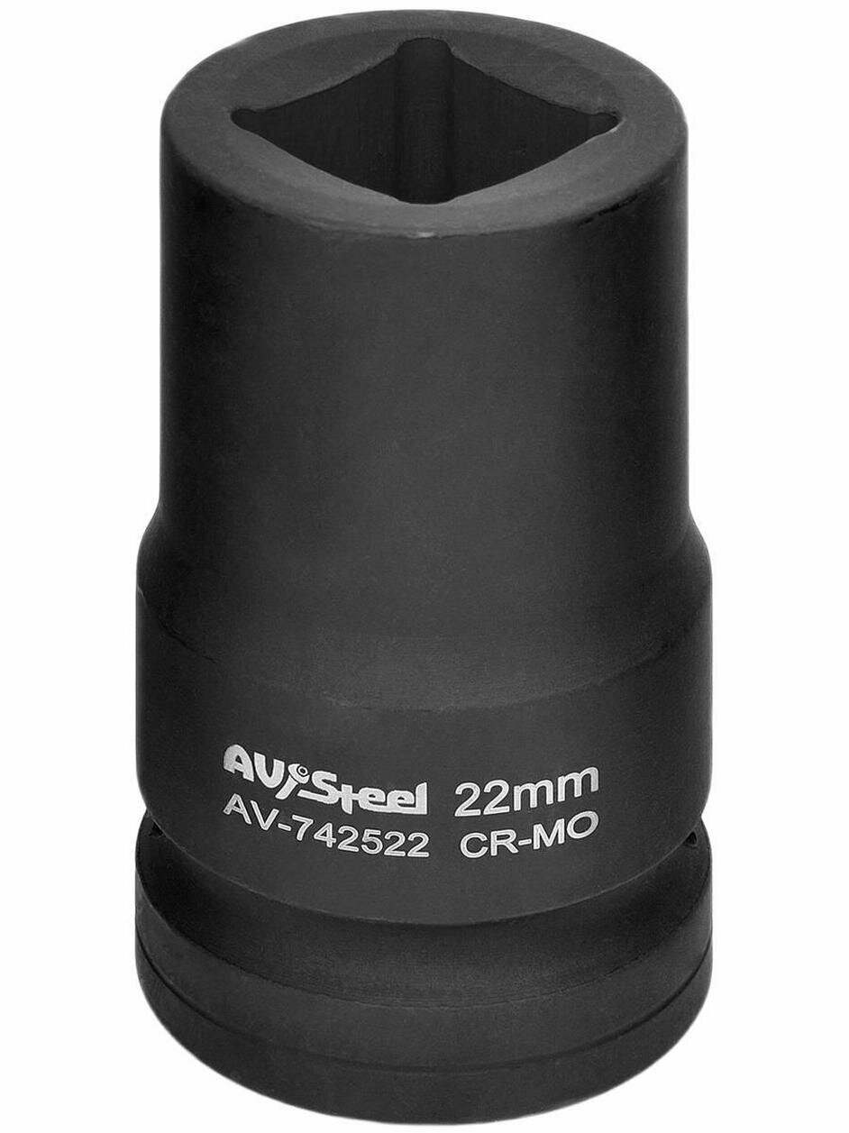 Головка ударная 1" четырехгранная - футорка 22мм "AV Steel" AV-742522