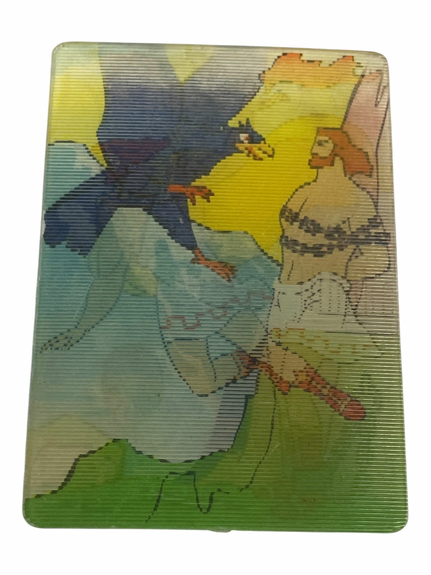 Советский винтажный переливающийся календарь, советская мультипликация, сделано в СССР