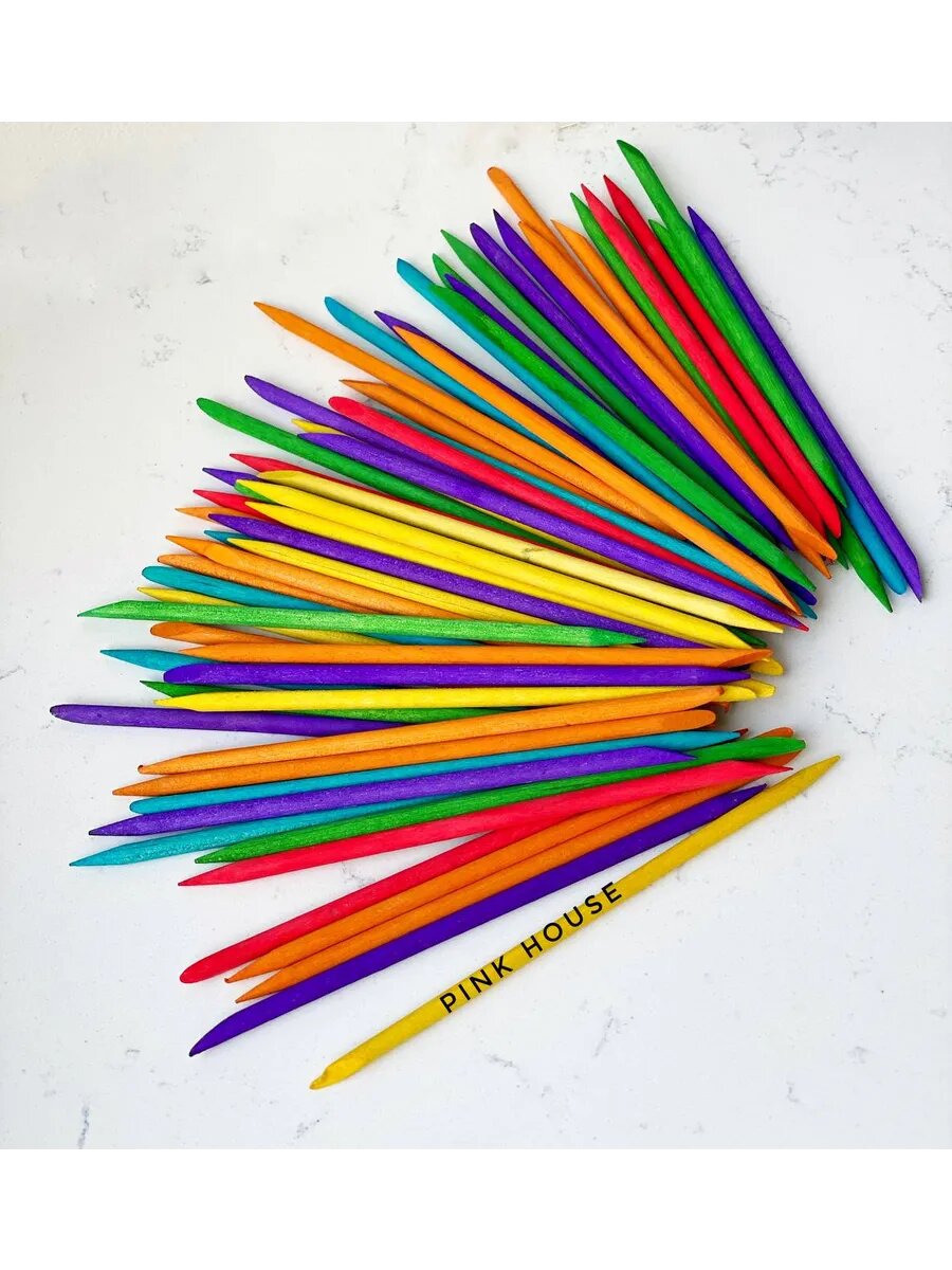 PiNK HOUSE Апельсиновые палочки 11 см цветные 100 шт.