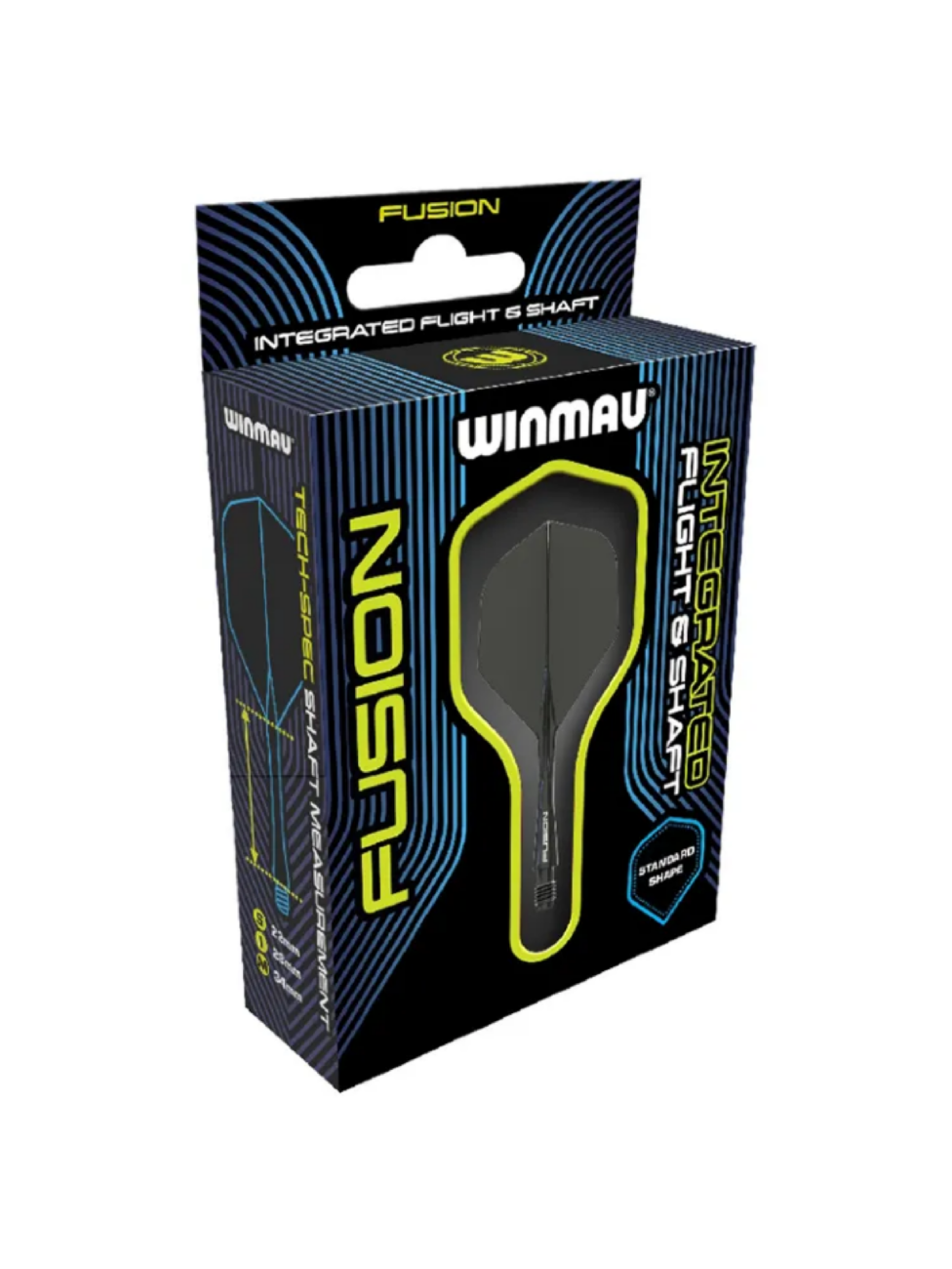 Литые оперения с хвостовиками Winmau Fusion Medium Black (черные)