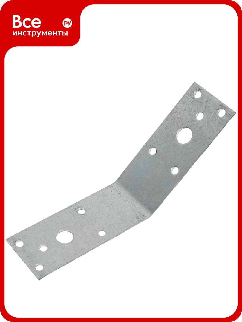 Крепежный уголок под 135° РемоКолор KUS, равносторонний стальной уголок с оцинкованным покрытием