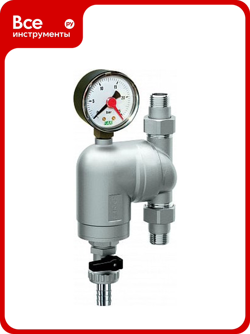 Фильтр FAR 100 мкм, с манометром, Max: 95 C, 25 бар, 3/4" НР FA 39A4 34100