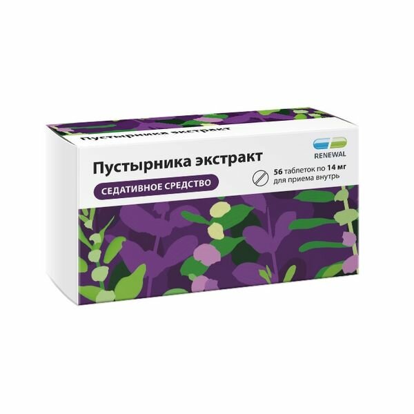 Пустырника экстракт Реневал таблетки 14мг 56шт