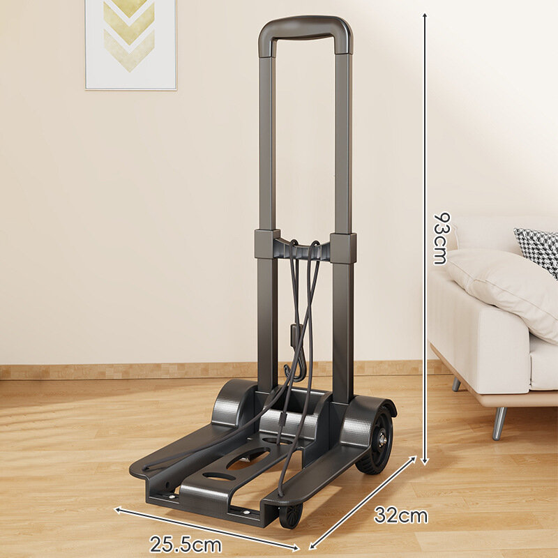 Ручная тележка для домашнего использования, складная портативная тележка для багажа, тяжелая тележка для покупок и доставки, инструмент для сбора продуктов и посылок