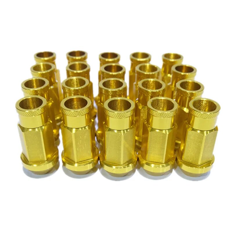 Золотые гайки колеса M12x1.25, 50 мм