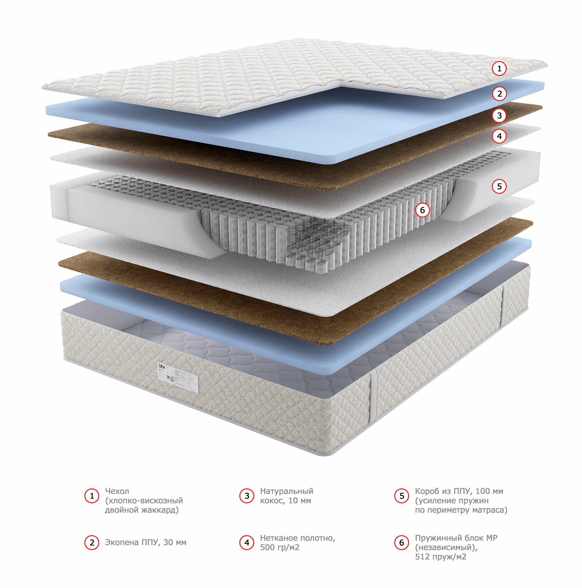 Двухсторонний матрас Dream Master Орто 16 MP 90*195