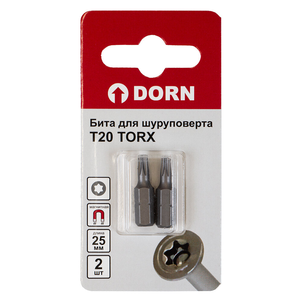 Биты DORN Т20, 25 мм 2 шт