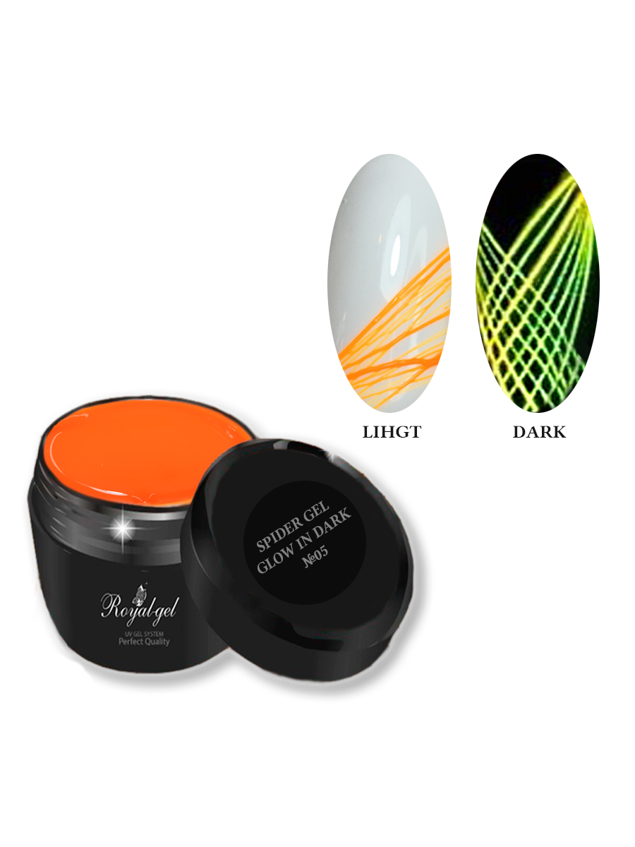 Гель Royal-gel "Паутинка Glow in Dark" 5 мл. SGD05