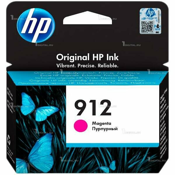 Картридж HP 3YL78AE (912) пурпурный (Magenta) для OfficeJet 8012/8014/8015/8022, Pro 8023/8024/8025