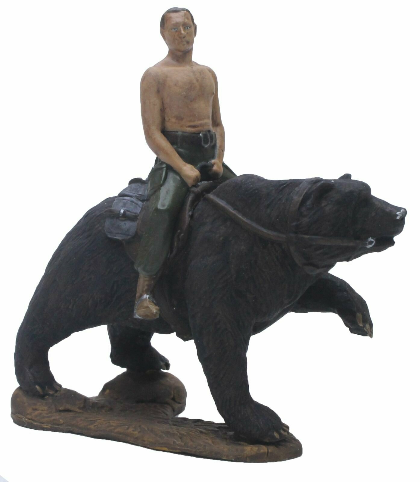 Путин на медведе 846 РТ (п1) оловянный солдатик полуколлекционный покрас в картонной коробке