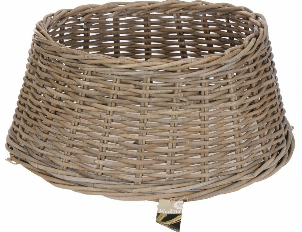 Плетёная корзина для декорирования основания елки, светлое дерево, 60х26 см, Koopman International