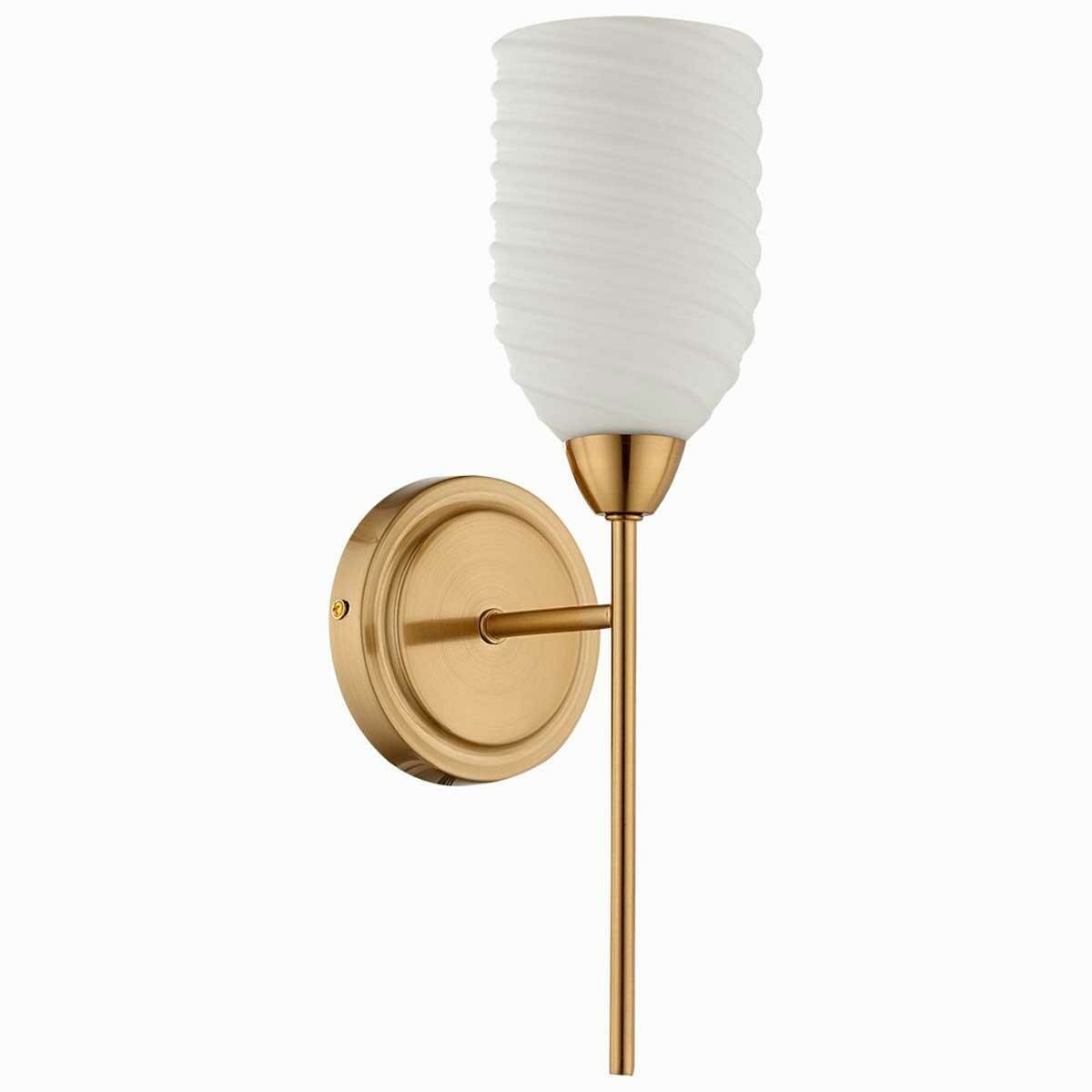 Бра Lumion Monroe 6512/1W E14 40 Вт, IPIP20, латунь, белый плафон