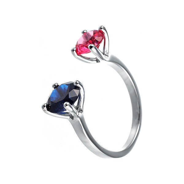 Кольцо, серебро, 925 проба, циркон