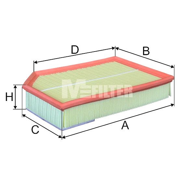 M FILTER K738 (8638600) фильтр воздушный