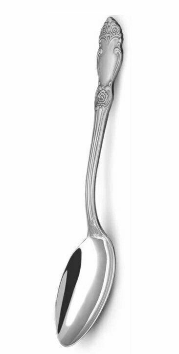 Набор ложек десертных (6шт)"Серебряная роза" посеребренная с чернением