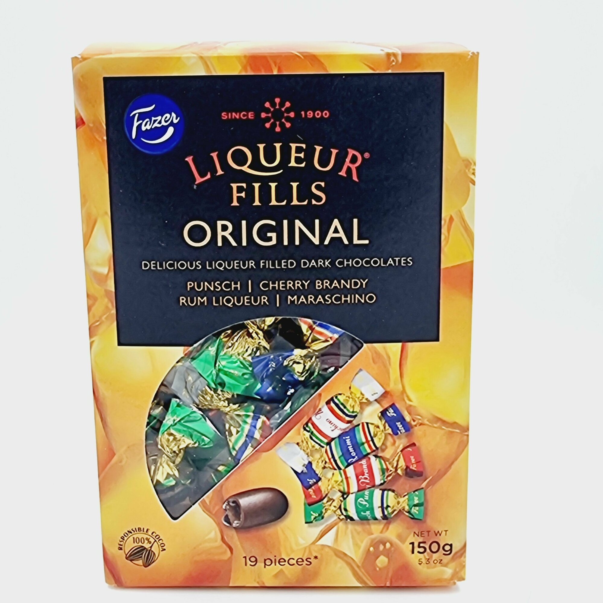 Конфеты шоколадные Karl Fazer LIQUEUR FILLS ассорти с ликером 150 г (Из Финляндии)