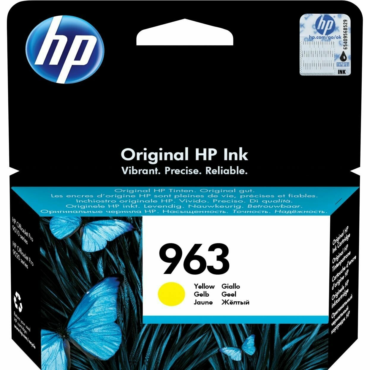 Картридж для струйного принтера HP 963 Yellow 3JA25AE, официальная гарантия