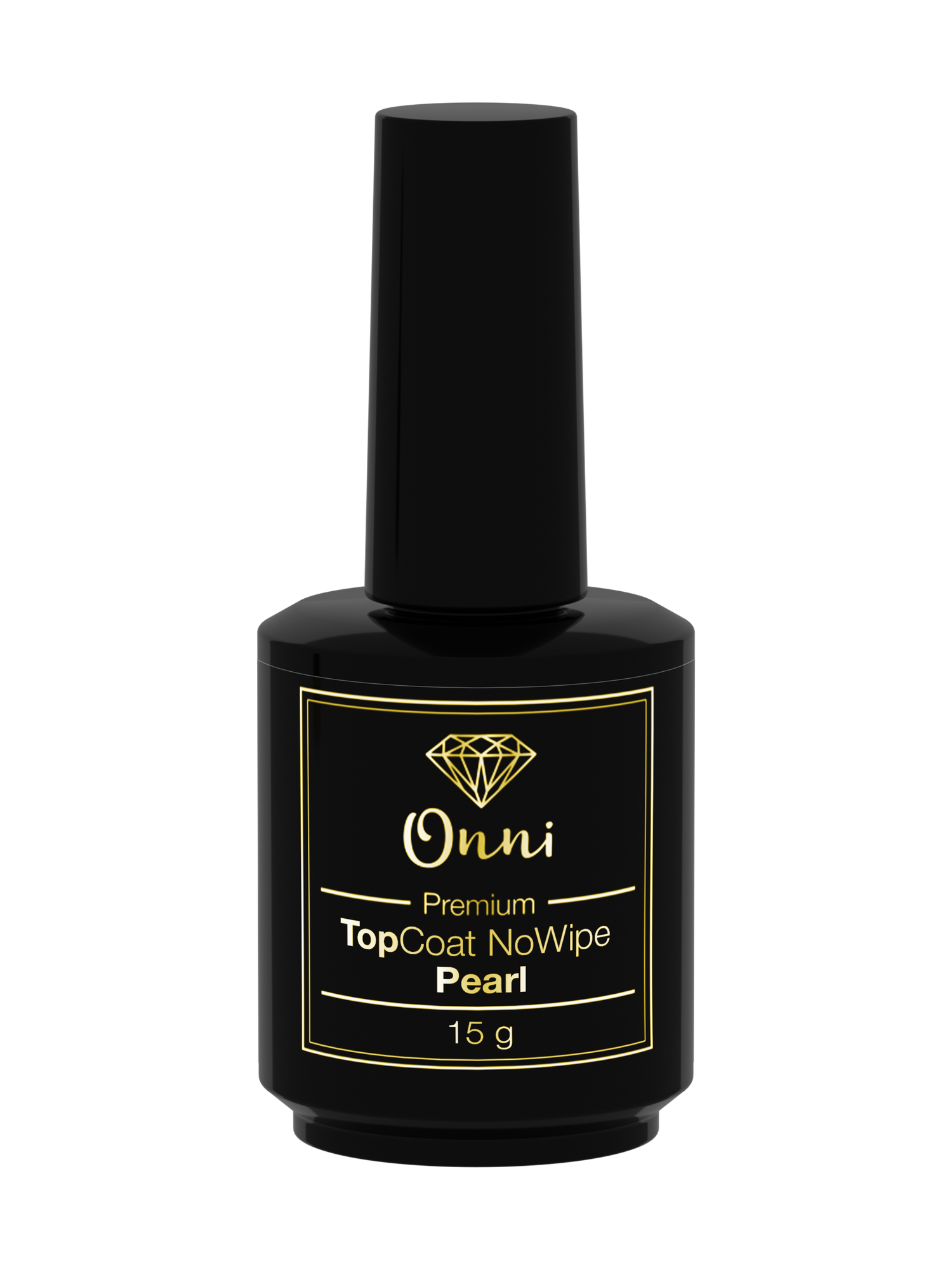 Каучуковый топ для ногтей с шиммером Пёрл Onni Top Pearl NoWipe, 15ml