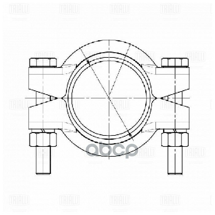 Хомут глушителя кольцевой Trialli арт. TCLP 45