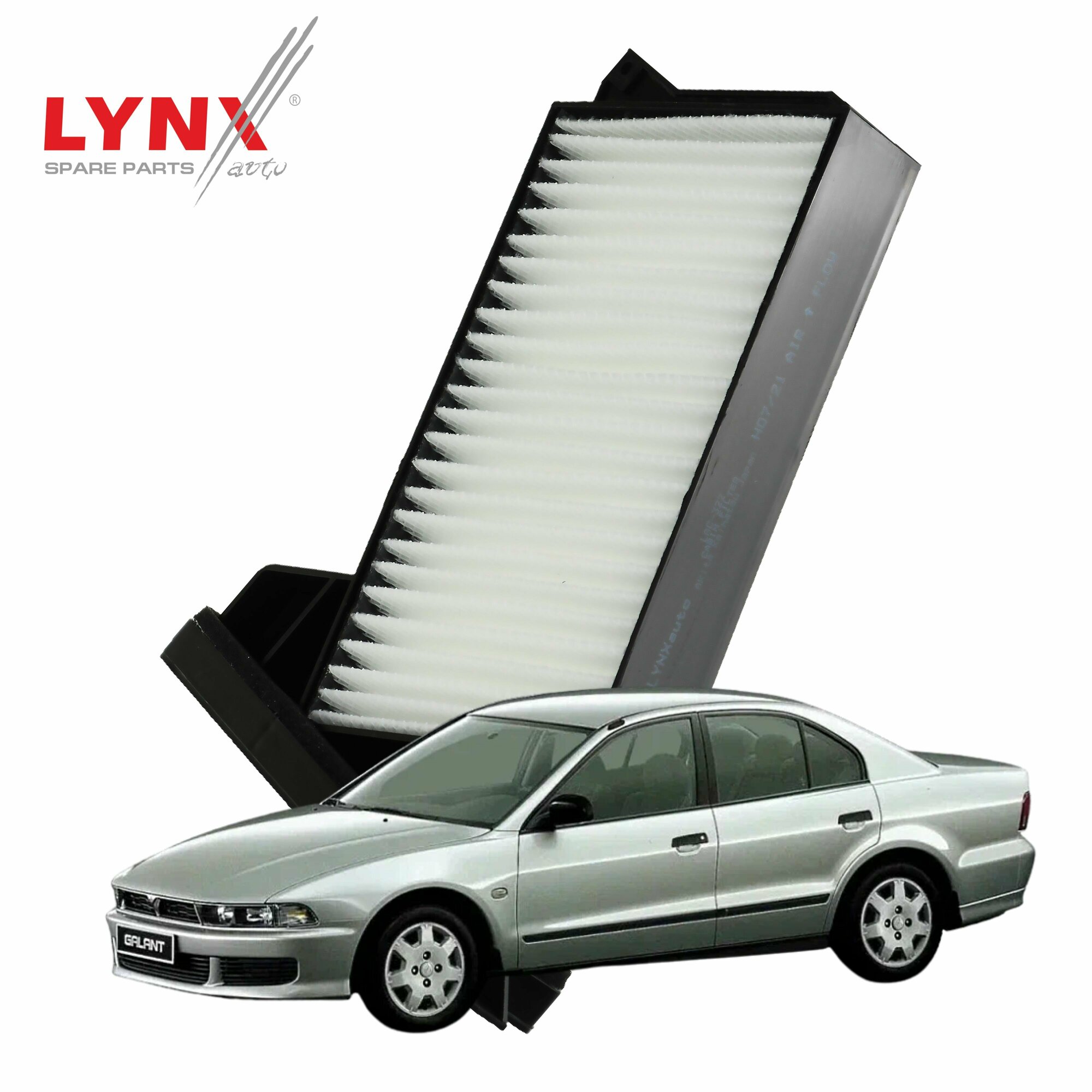Фильтр салонный Mitsubishi Aspire (8) / Митсубиси Эспайр 1996 1997 1998 1999 2000 2001 2002 2003 2004 2005 / 1шт LYNXauto