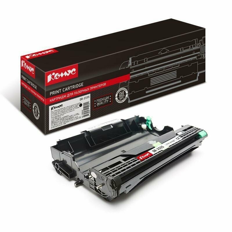 Картридж Комус DR-2335 для принтера Brother, лазерный, совместимый, ресурс 12000, черный